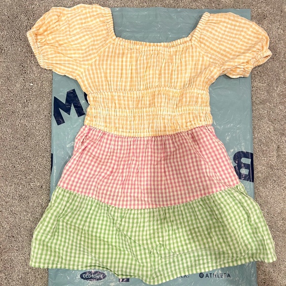 GAP Factory | Dresses | Gap Factory Girls Tiered Poplin Puff Sleeve ...
